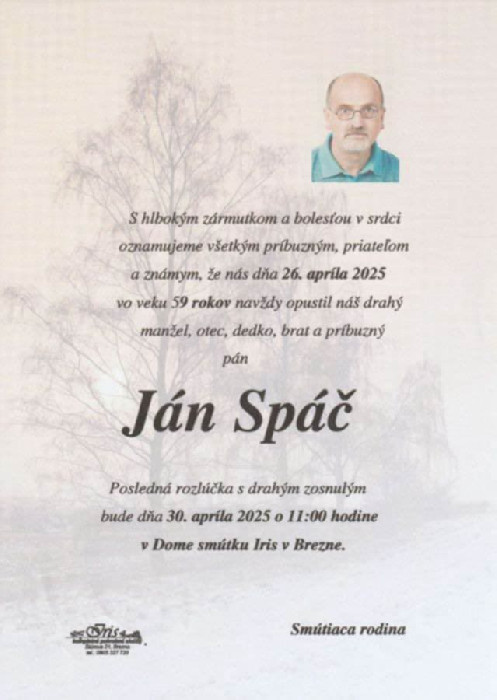 Smútočné oznámenie :: KSTZ BB 2023